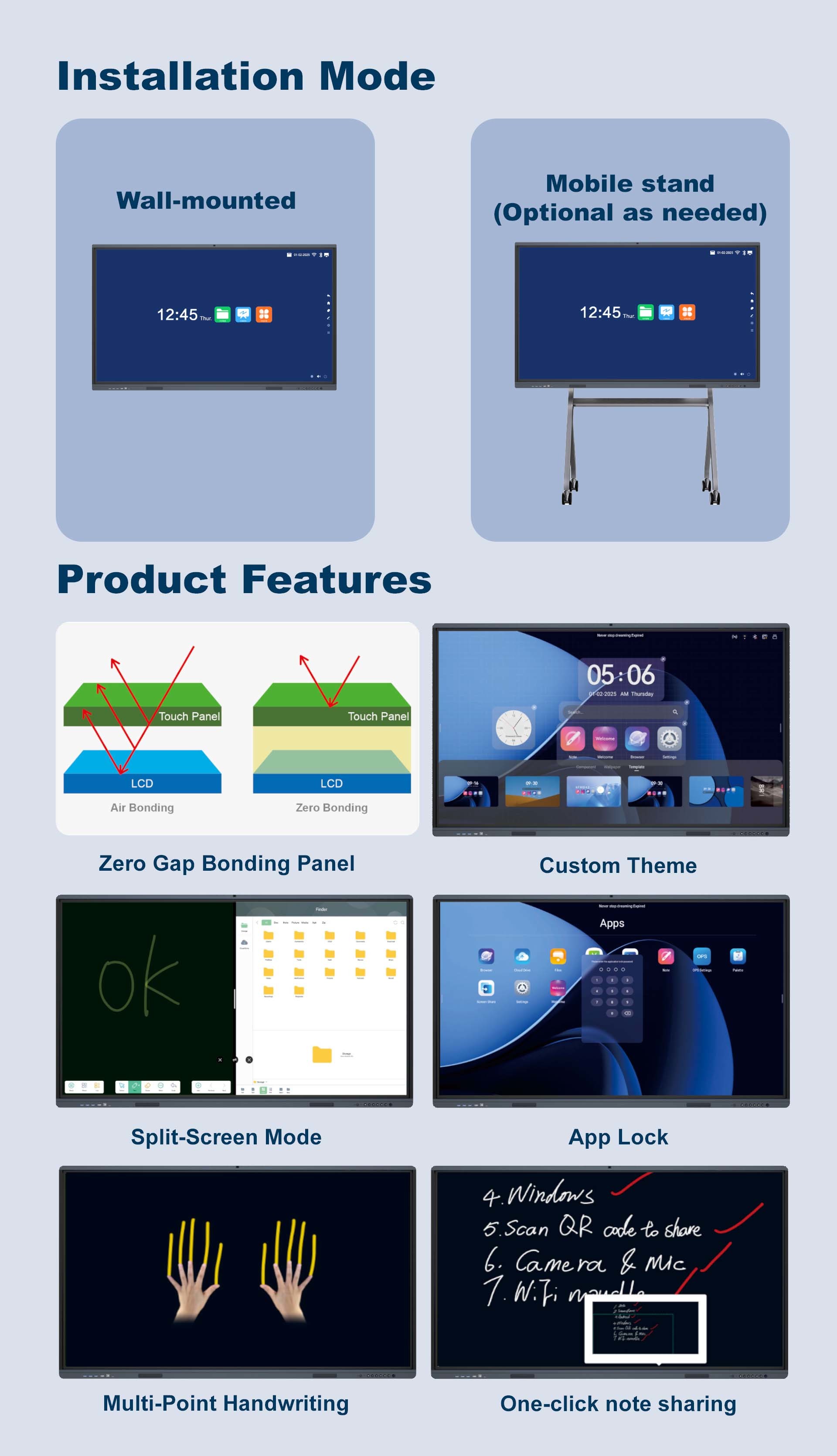 98 Inch Standard Interactive Board Infrared Touch Screen Interactive ...