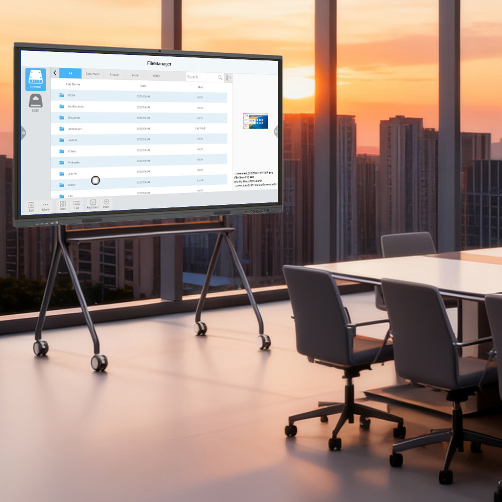 86 Inch Standard Interactive Board with Android 14 OS 40 Points Touch ...