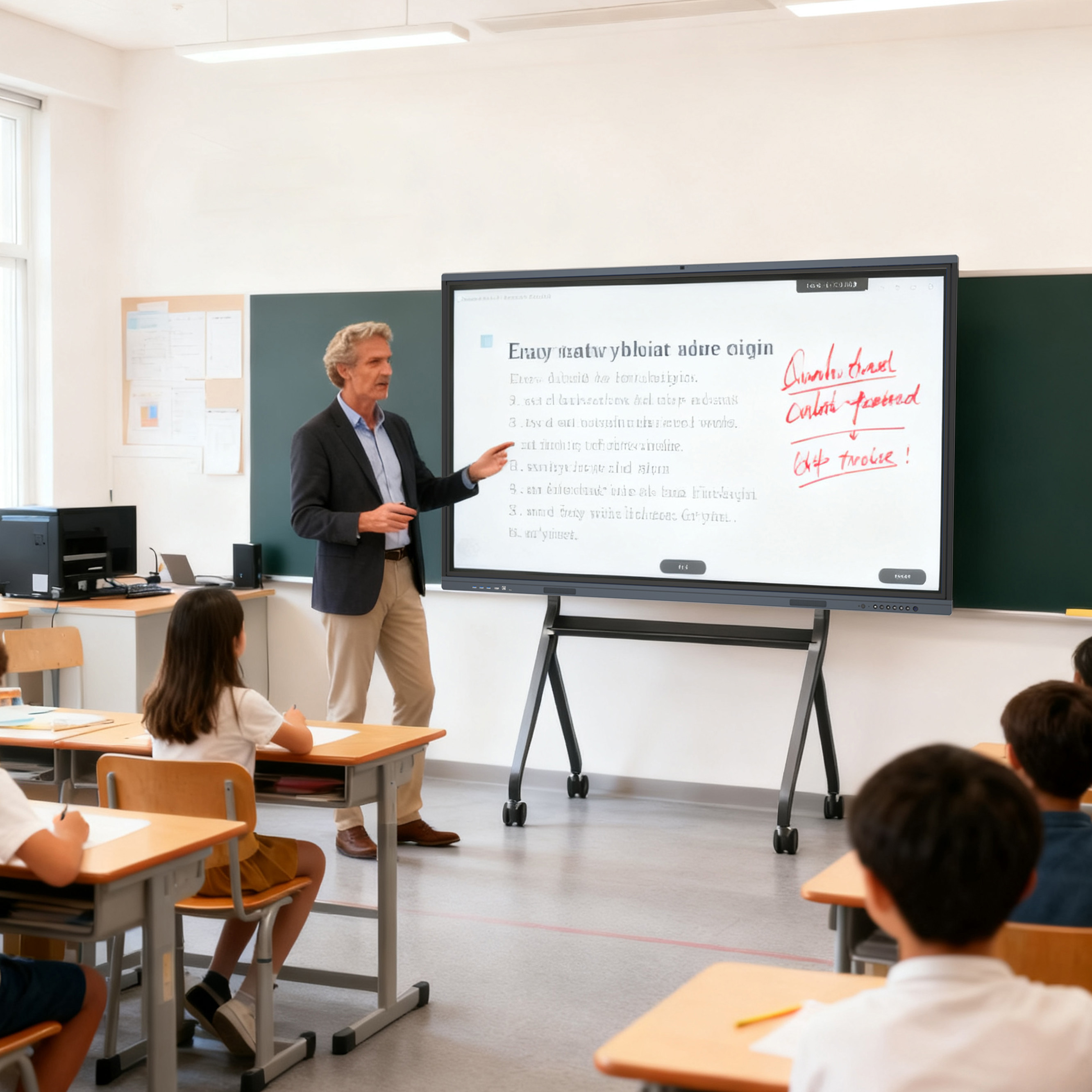HD 4K Smart Interactive Whiteboard 75 Inch for Meeting Rooms B type